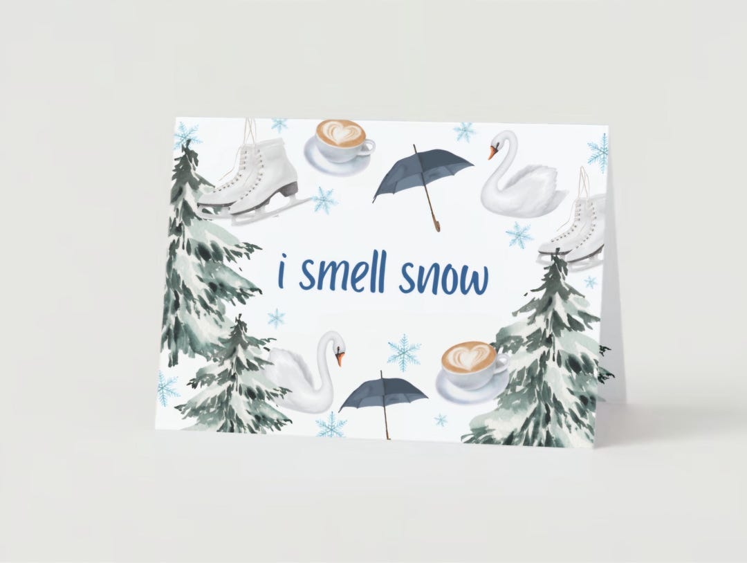 Gilmore Girls Inspired Holiday Greeting Card i Smell Snow Christmas ...