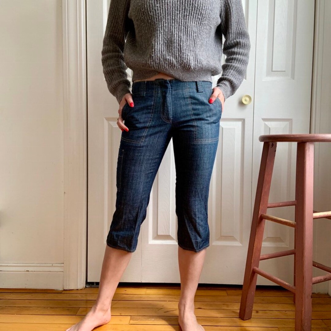 DKNY Vintage Y2K 2000s Low Rise Denim Jean Capris Size 2 - Etsy