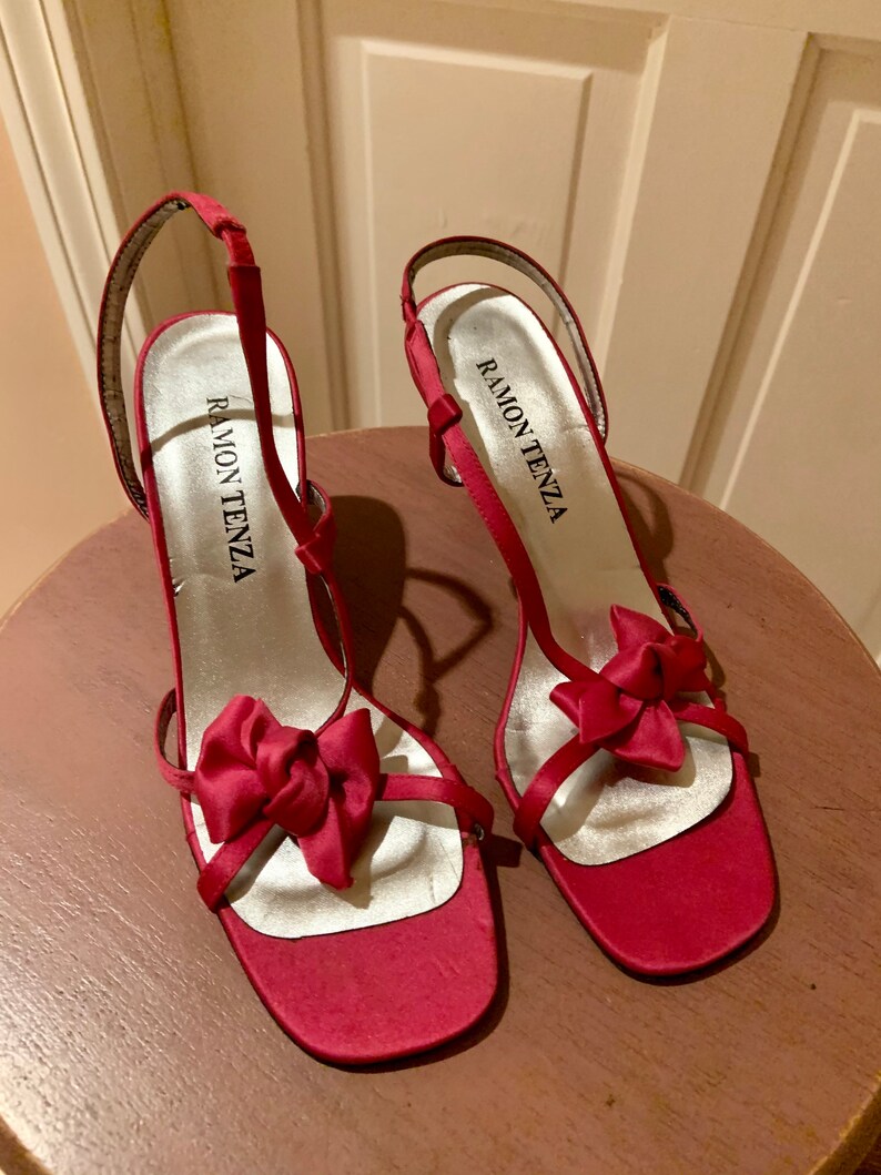 Ramon Tenza Vintage 80 1980s Magenta Strappy Heels Size 8 - Etsy