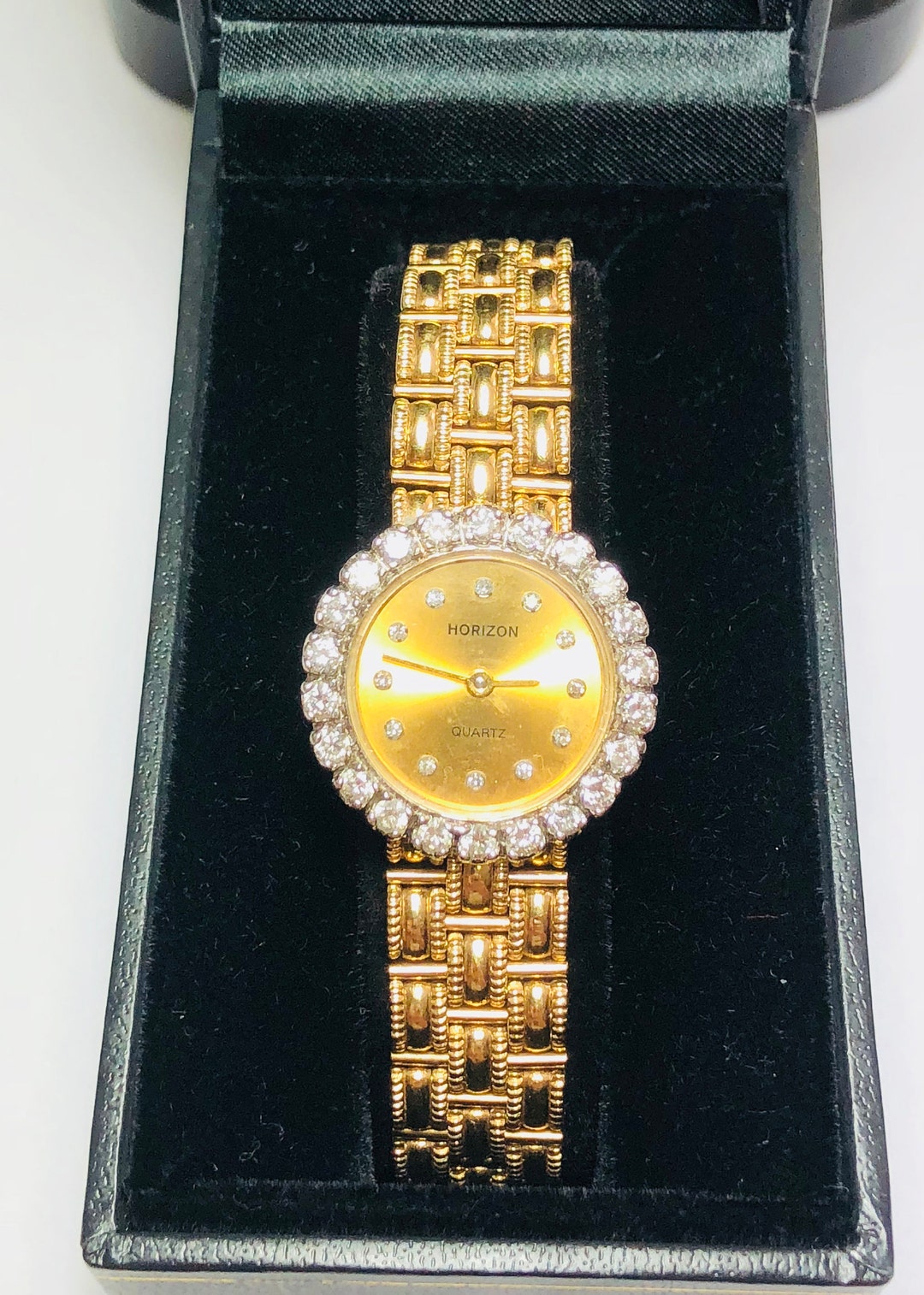 Stunning Solid 14k Yellow Gold and Natural Diamond Quartz Watch - Etsy