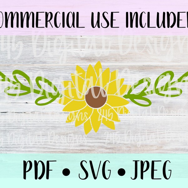 Simple Sunflower Svg - Etsy