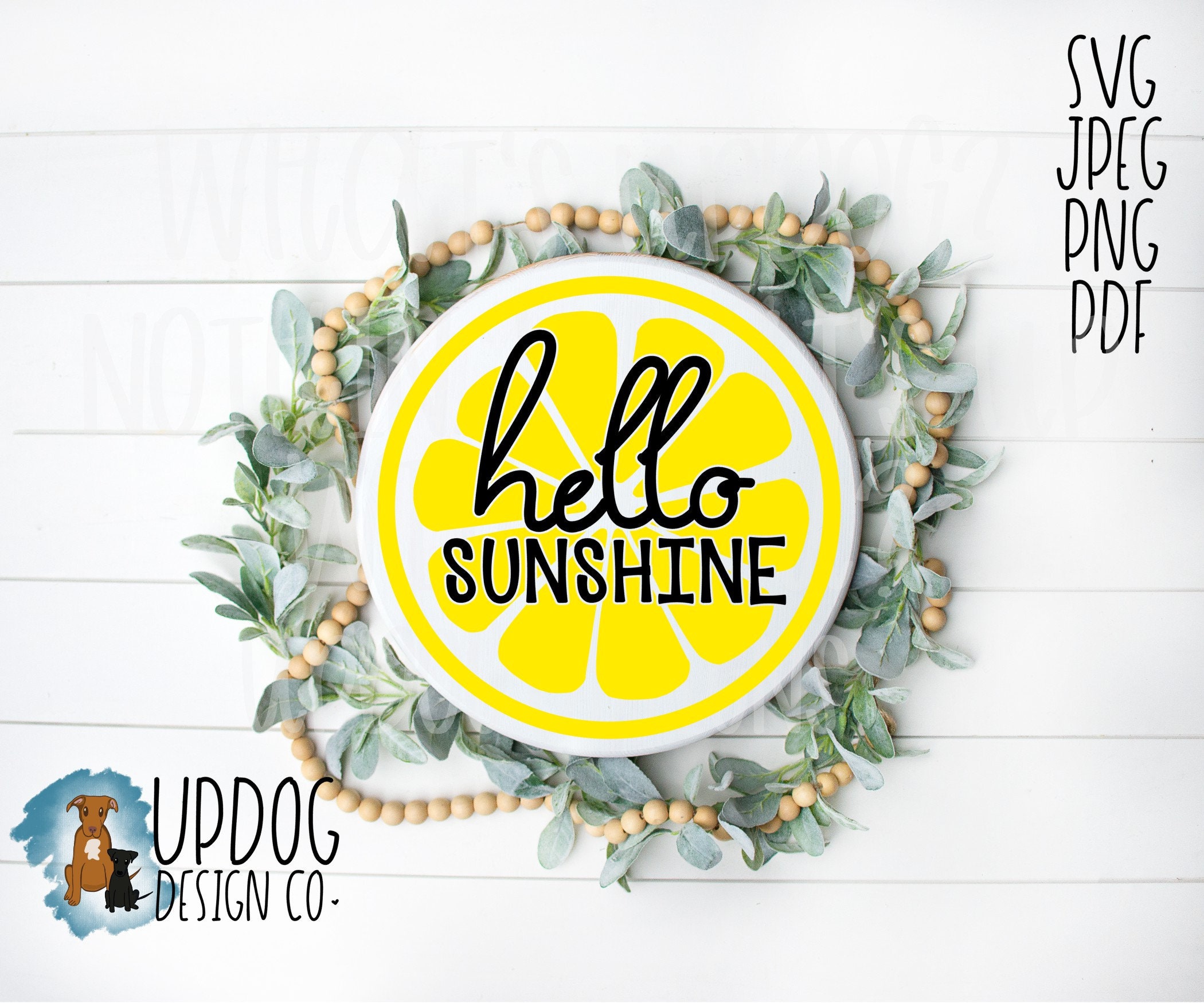Hello Sunshine Lemon SVG Cut File Summer Round Svg Lemon Cut - Etsy