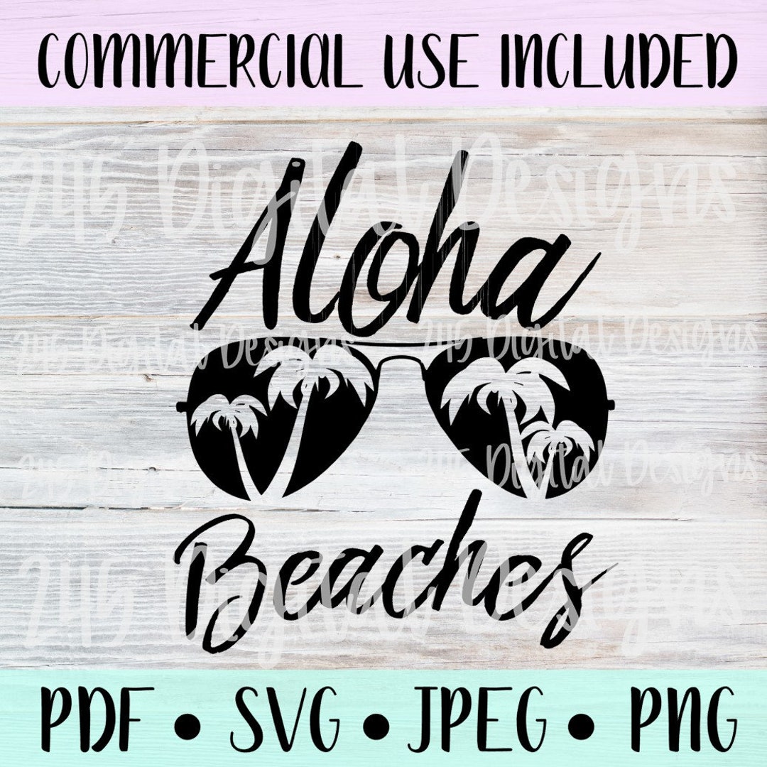 Aloha Beaches SVG Files for Cricut Designs Beach Svg Cutting - Etsy