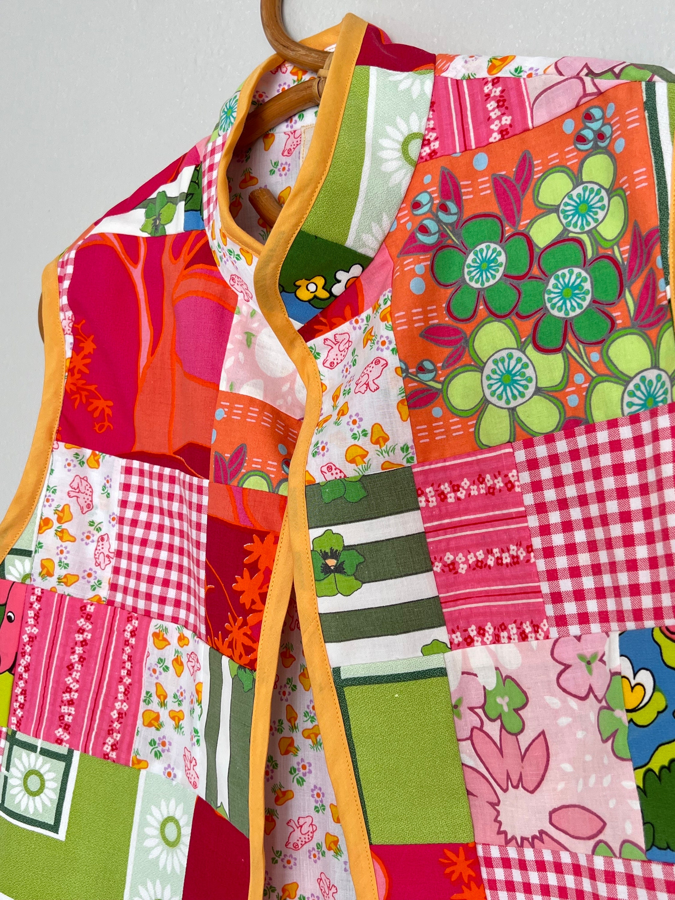 Patchwork Reversible Vest - Etsy