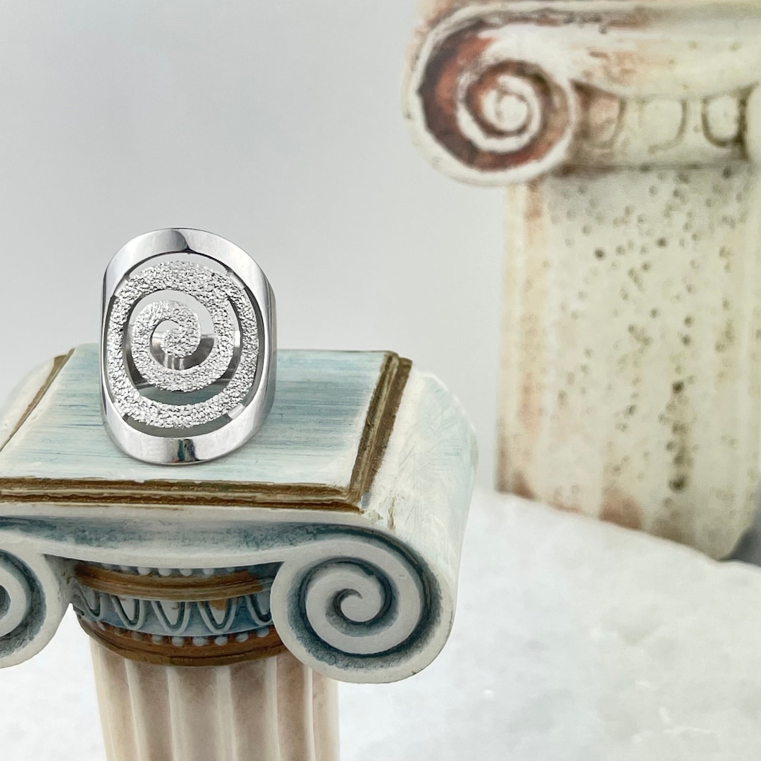 Spiral Ring in Sterling Silver Ancient Greek Jewelry, Spiral Ring ...