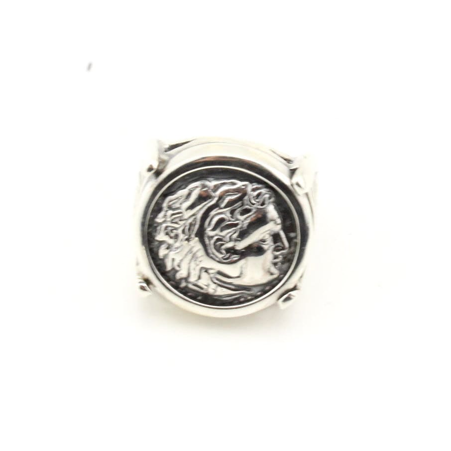 Hercules Coin Silver and Gold Plated Ring Alexander the Great | Etsy