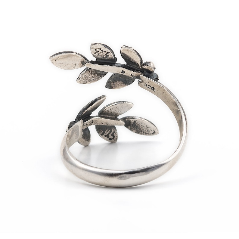 Olive Leaf Ring in Sterling Silver Leaf Ring Olive Branch - Etsy