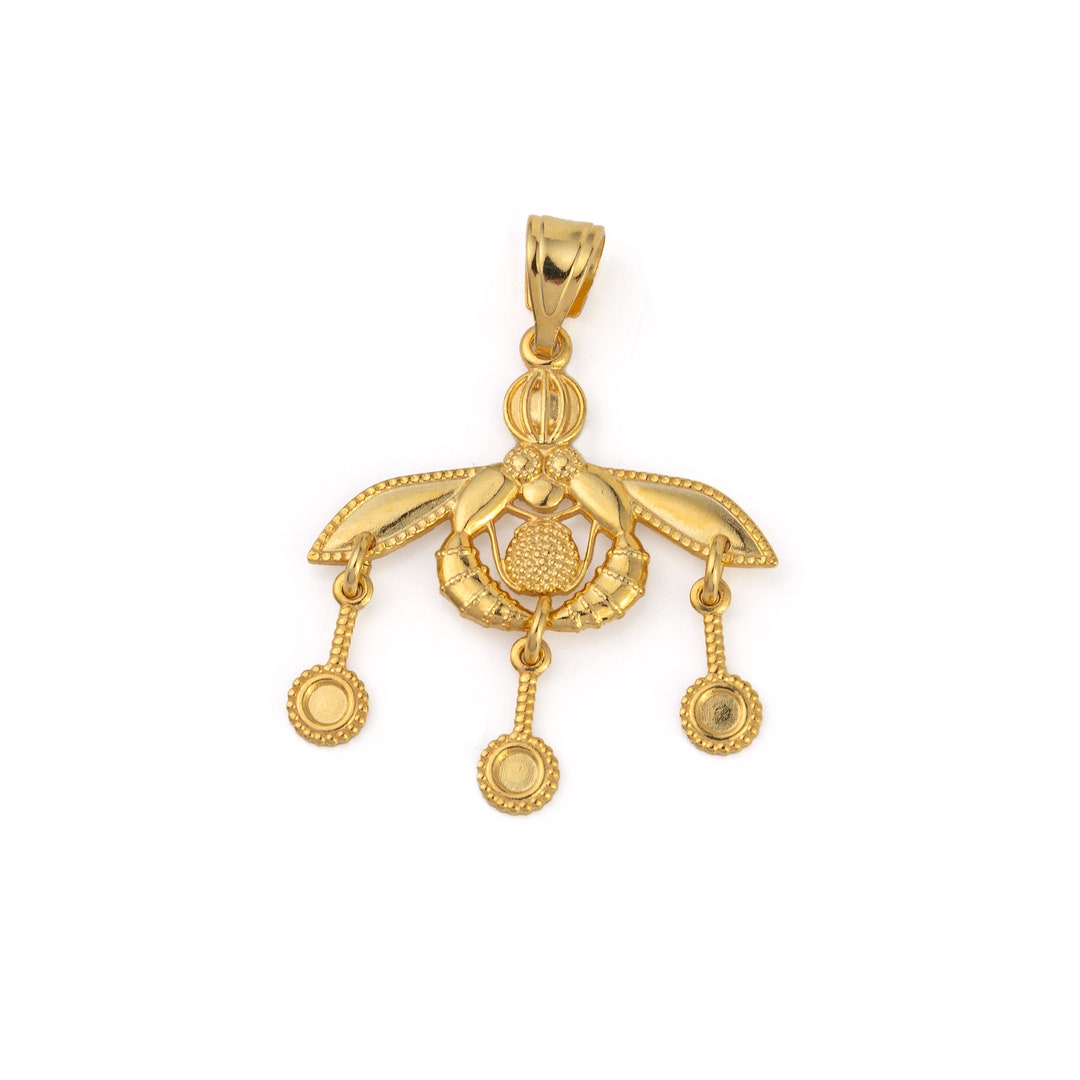 Gold Bees Ancient Greek Pendant, Minoan Bees Pendant, Ancient Greek ...