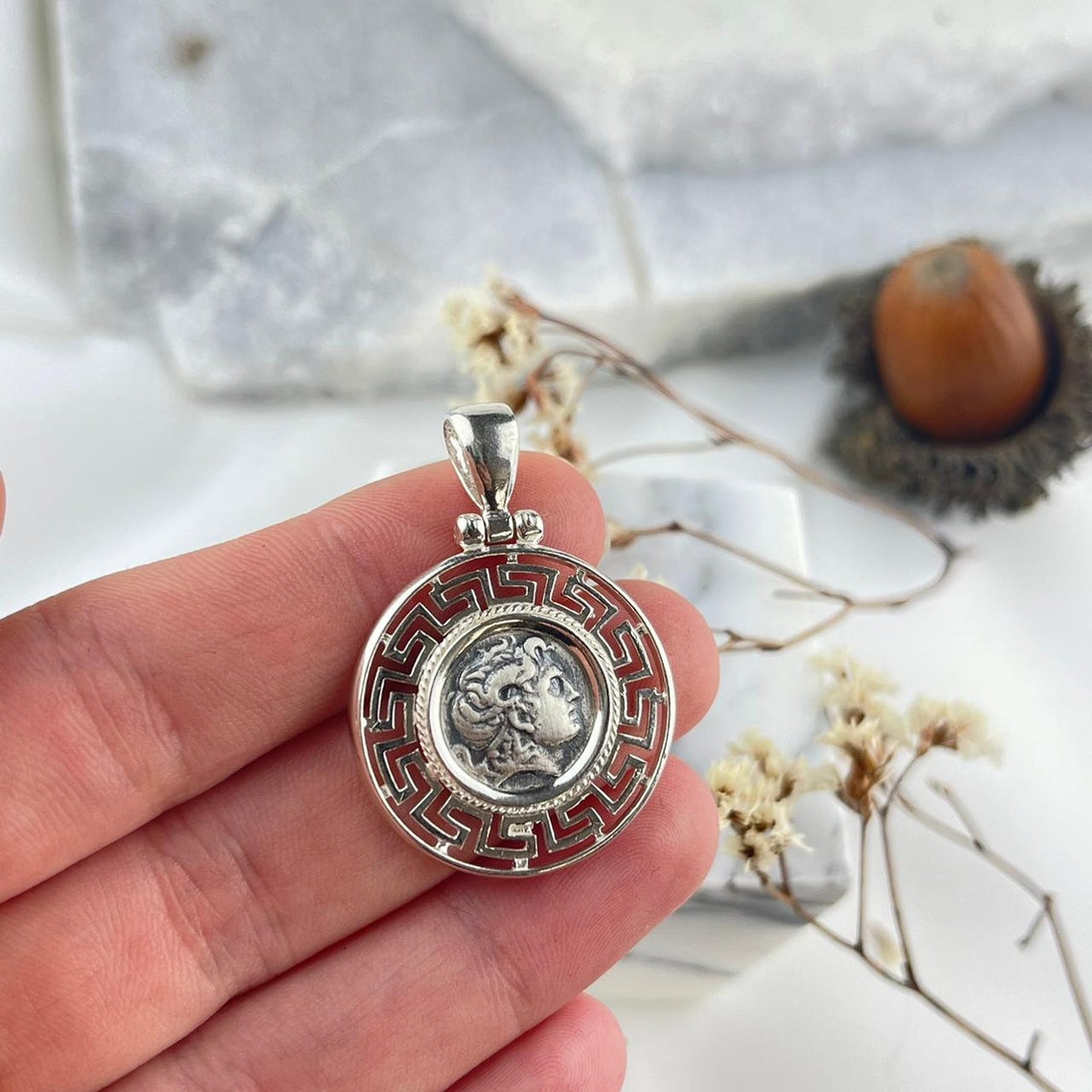 Alexander the Great Silver Pendant Alexander Pendant Ancient - Etsy