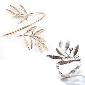 Natural Olive Leaf Bracelet – Ancient Greek Olive Branch Bangle ...