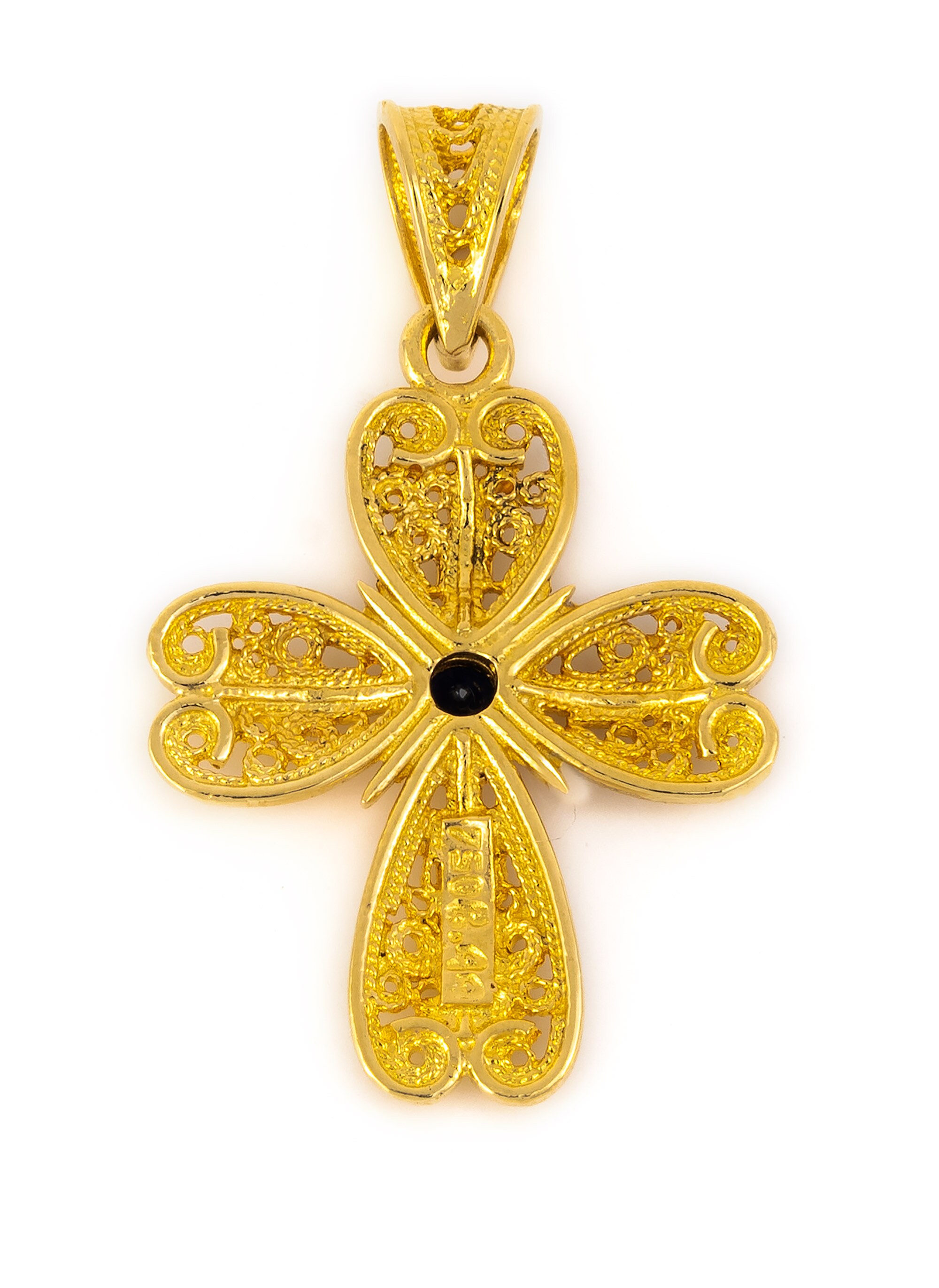 18K Gold Byzantine Filigree Ruby Cross Byzantine Cross Greek - Etsy