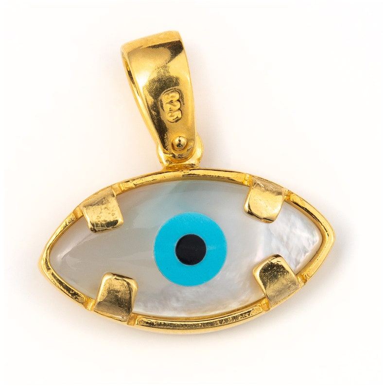 Greek Evil Eye Pendant, Greek Protection Necklace, Evil Eye Necklace ...