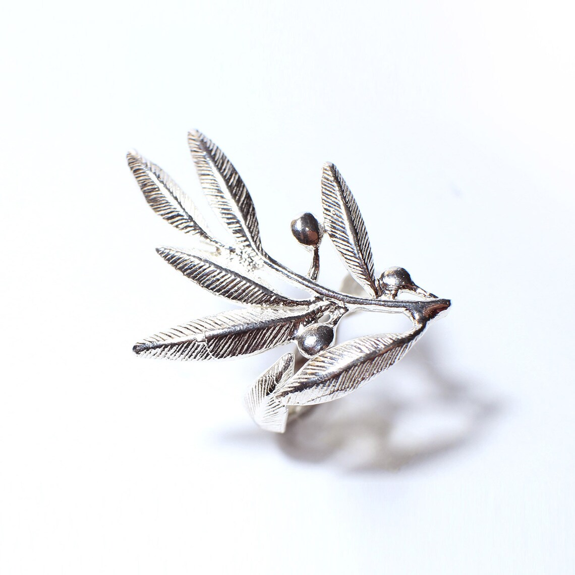 Silver Olive Leaves Ring Leaf Ring Olive Leaves Ring Ancient | Etsy