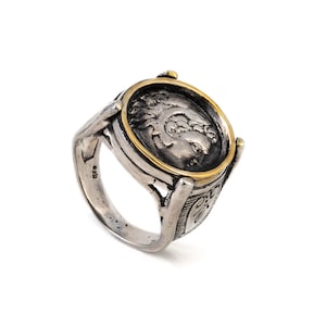 Heracles Knot Ring 14K Gold – Hercules Ring, Greek Coin Gold Ring ...