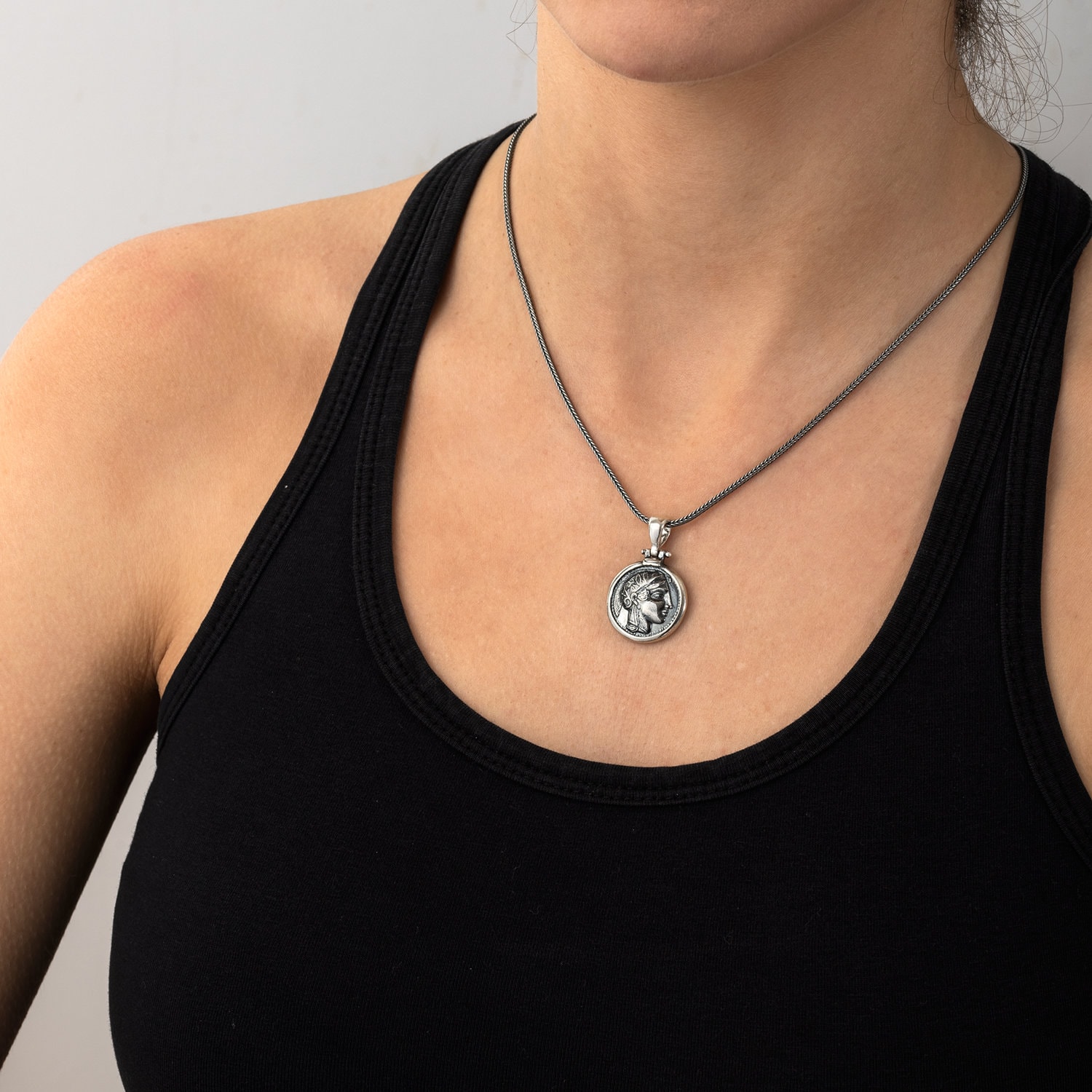 Greek Goddess Pendant Athena Coin Pendant Athena Silver | Etsy