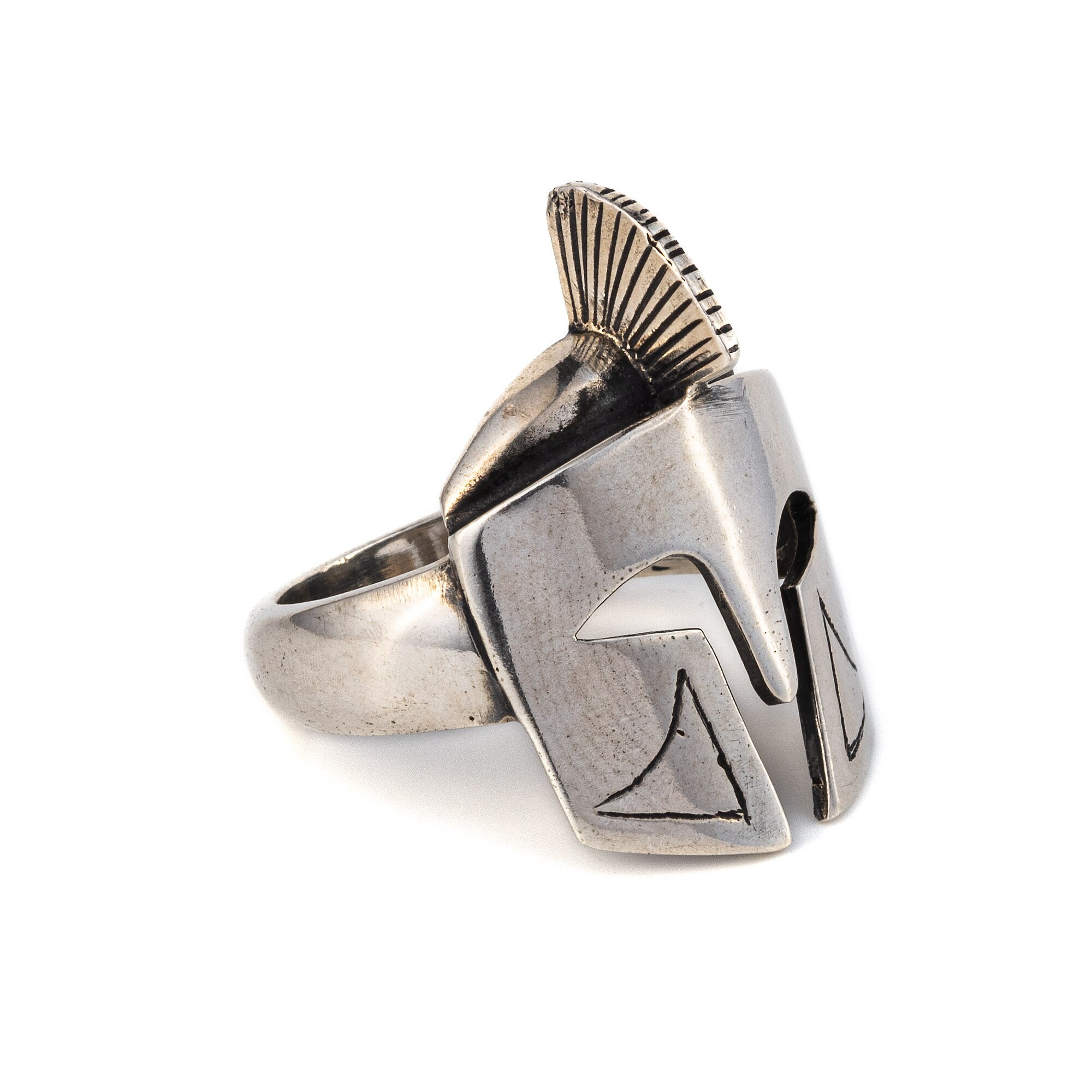 925 Sterling Silver Spartan Helmet Ring Spartan Ring | Etsy