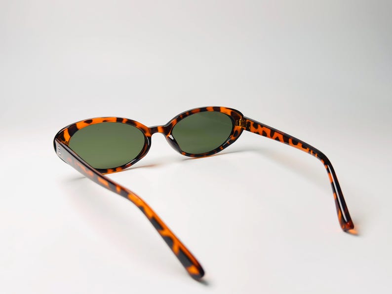 Tortoise Shell Oval Sunglasses Y2K Retro Sunglasses Vintage Oval Shades ...