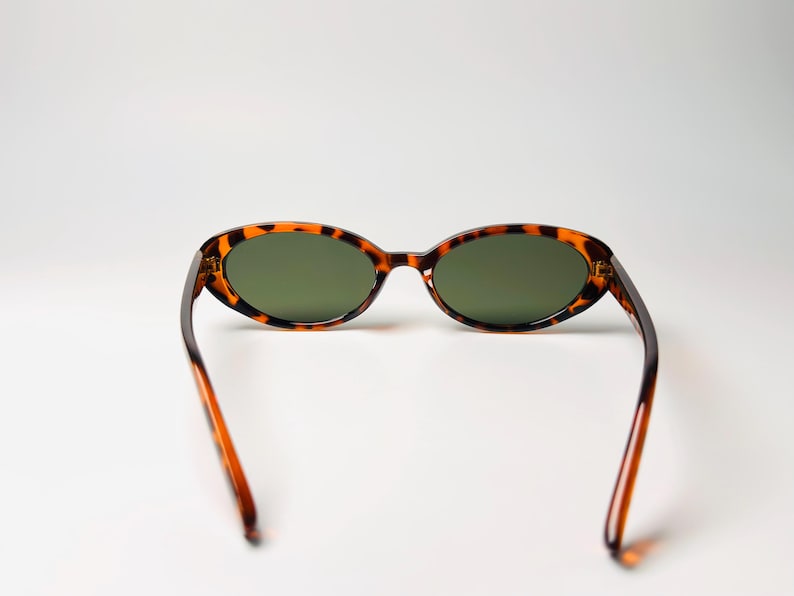 Tortoise Shell Oval Sunglasses Y2K Retro Sunglasses Vintage Oval Shades ...