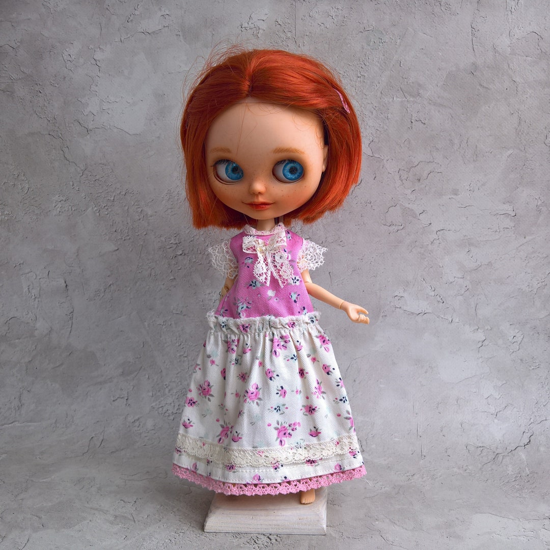 Vintage Style Dress for Blythe Doll , Handmade, Fashionable Blythe ...