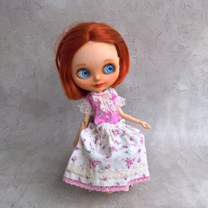 Vintage Style Dress for Blythe Doll , Handmade, Fashionable Blythe ...