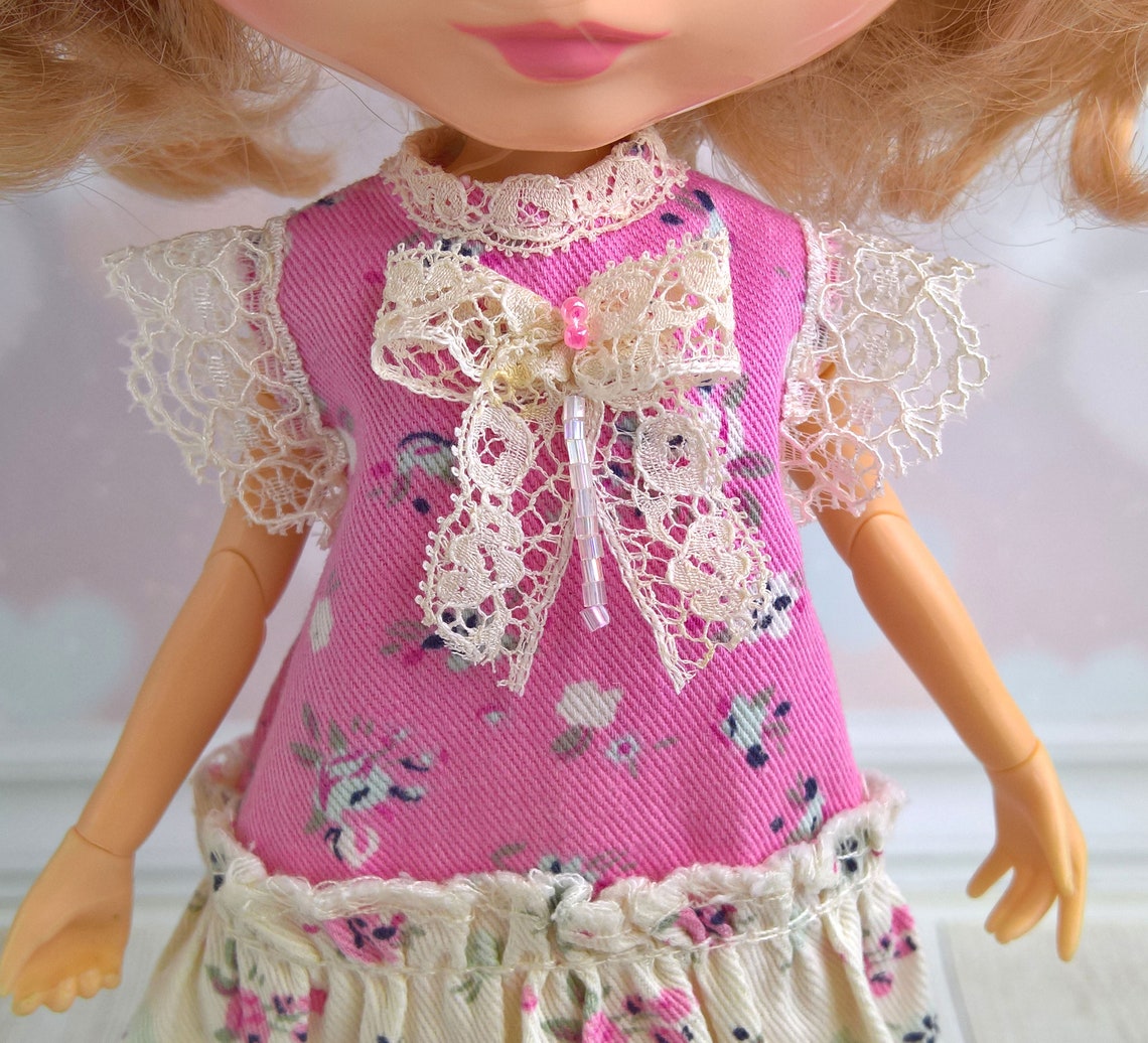 Vintage style dress for Blythe Doll handmade Fashionable | Etsy