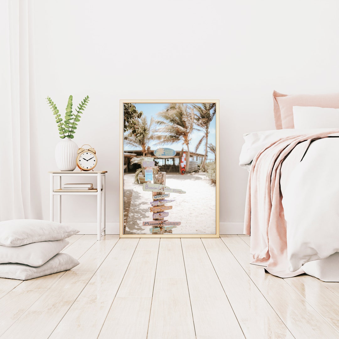 Beach Print, Palm Beach Aruba, Ocean Print, Pastel Beach Print, Surf ...