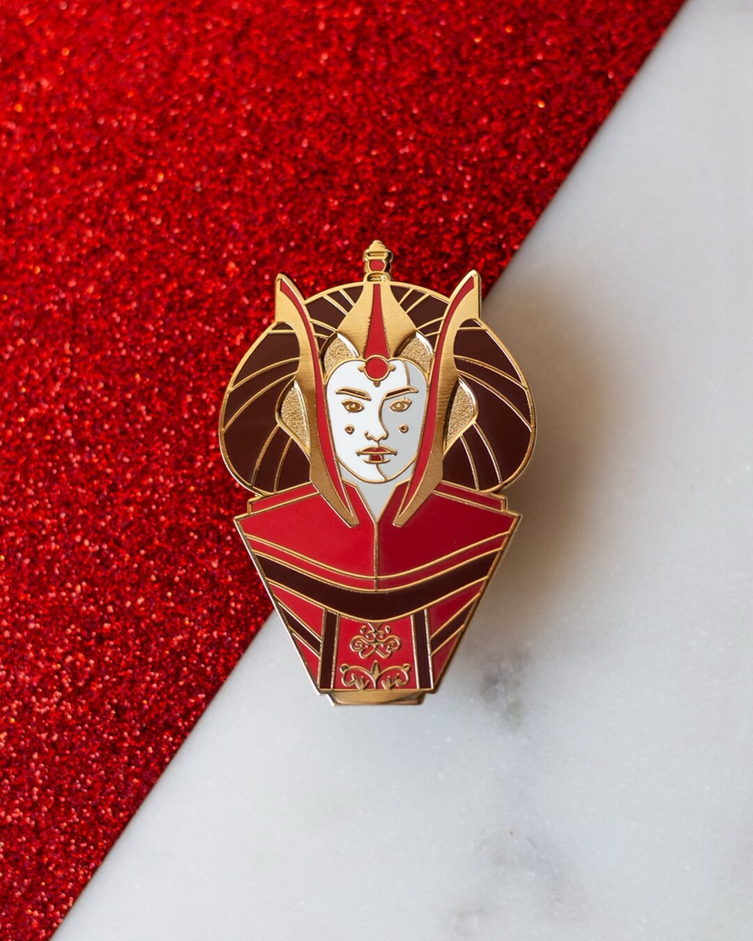 Queen Amidala Bust Enamel Pin - Galaxy Pin - Space Pin - Sci Fi Pin ...