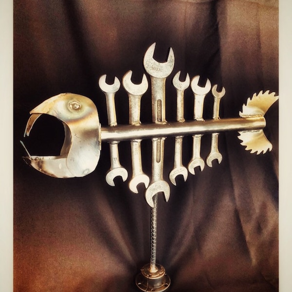 Metal Fish Sculpture - Etsy