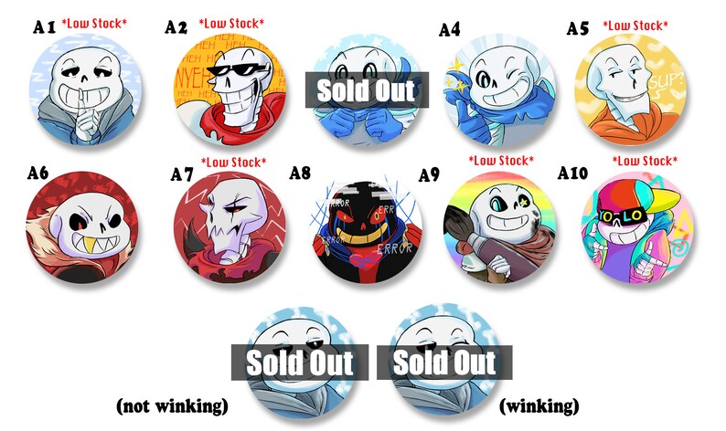 Undertale Aus 1.25 Button Set series 1 2 & 3 - Etsy