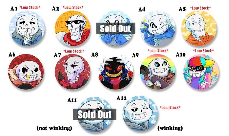 Undertale Aus 1.25 Button Set series 1 2 & 3 - Etsy