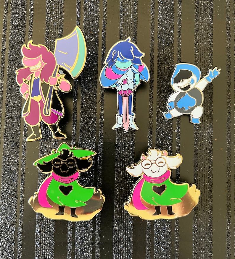 Deltarune Enamel Pins W/ Free Sticker - Etsy