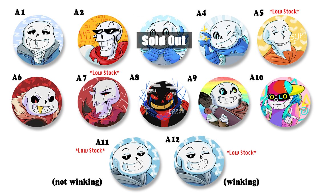 Undertale AUs 1.25 Button Set Series 1 2 & 3 | Etsy
