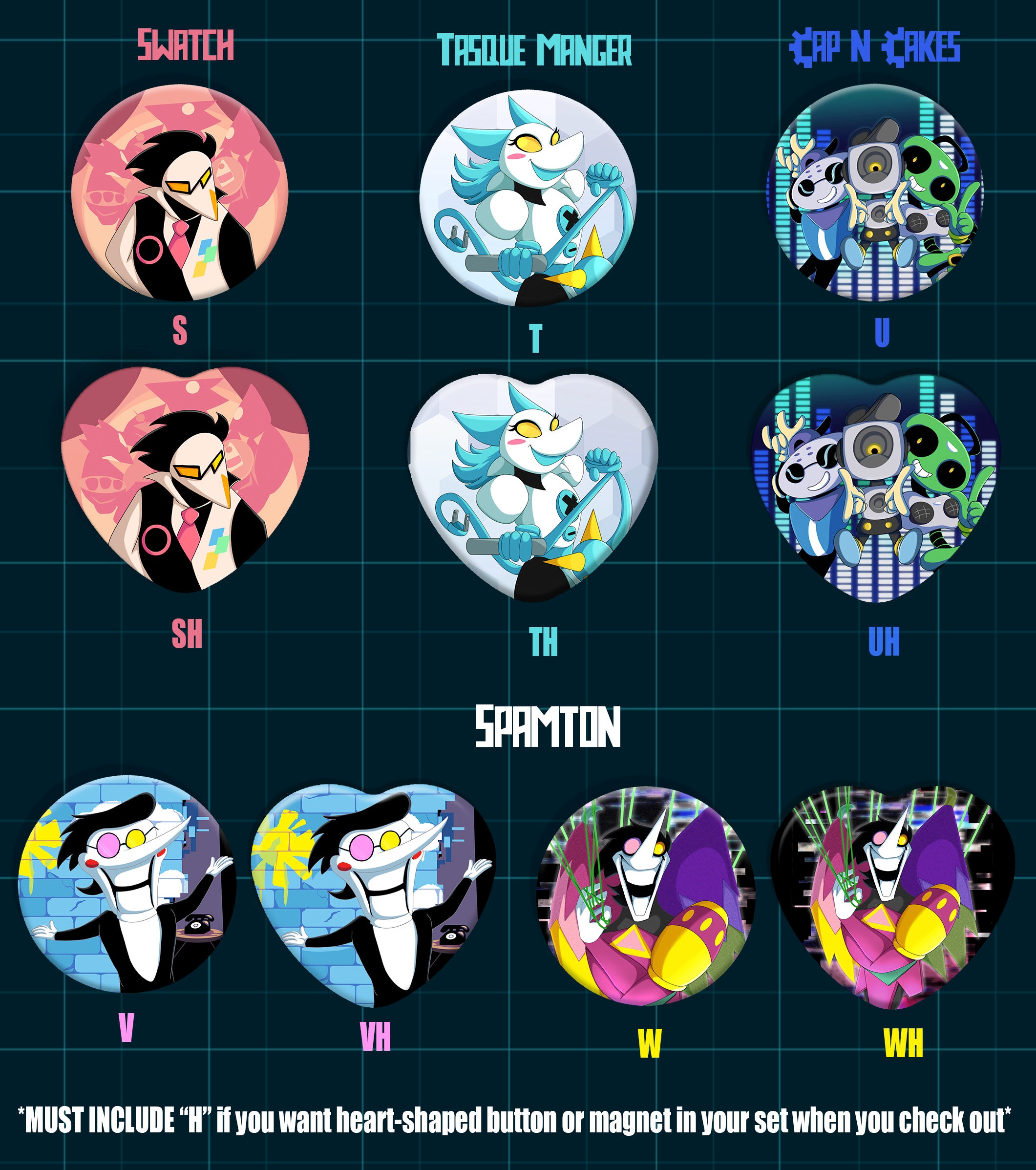 Deltarune Ch 2 Holographic Buttons and Magnets - Etsy