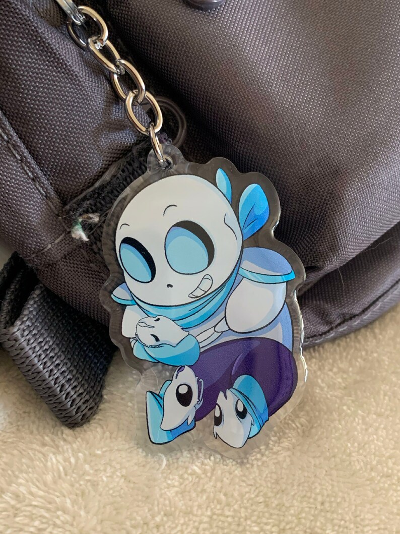 UnderTale AU Little Sans w/ Blaster Acrylic Charm | Etsy
