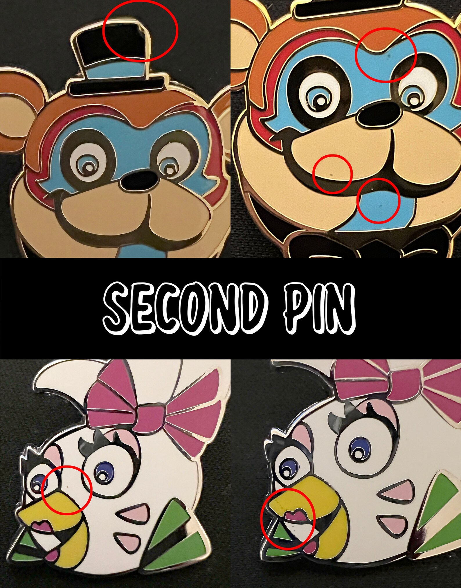 FNAF Security Breach Enamel Pins Free Sticker - Etsy