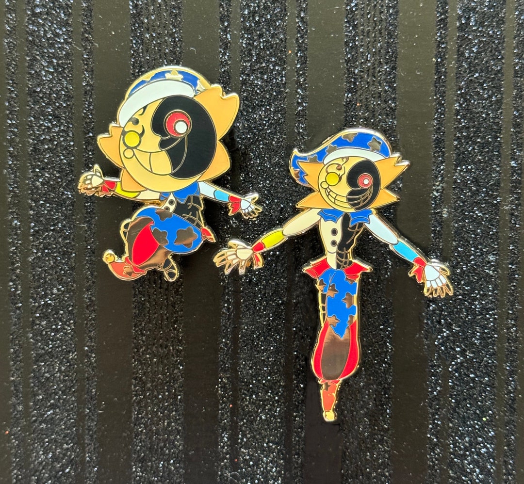 FNAF Ruins Eclipse and Eensy Glow-in-the-dark Enamel Pin - Etsy