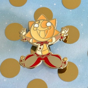 FNAF Smol Sun and Mini Moon Glow-in-the-dark Enamel Pins + Free Sticker ...