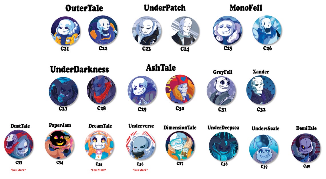 Undertale Aus 1.25 Button Set series 1 2 & 3 - Etsy