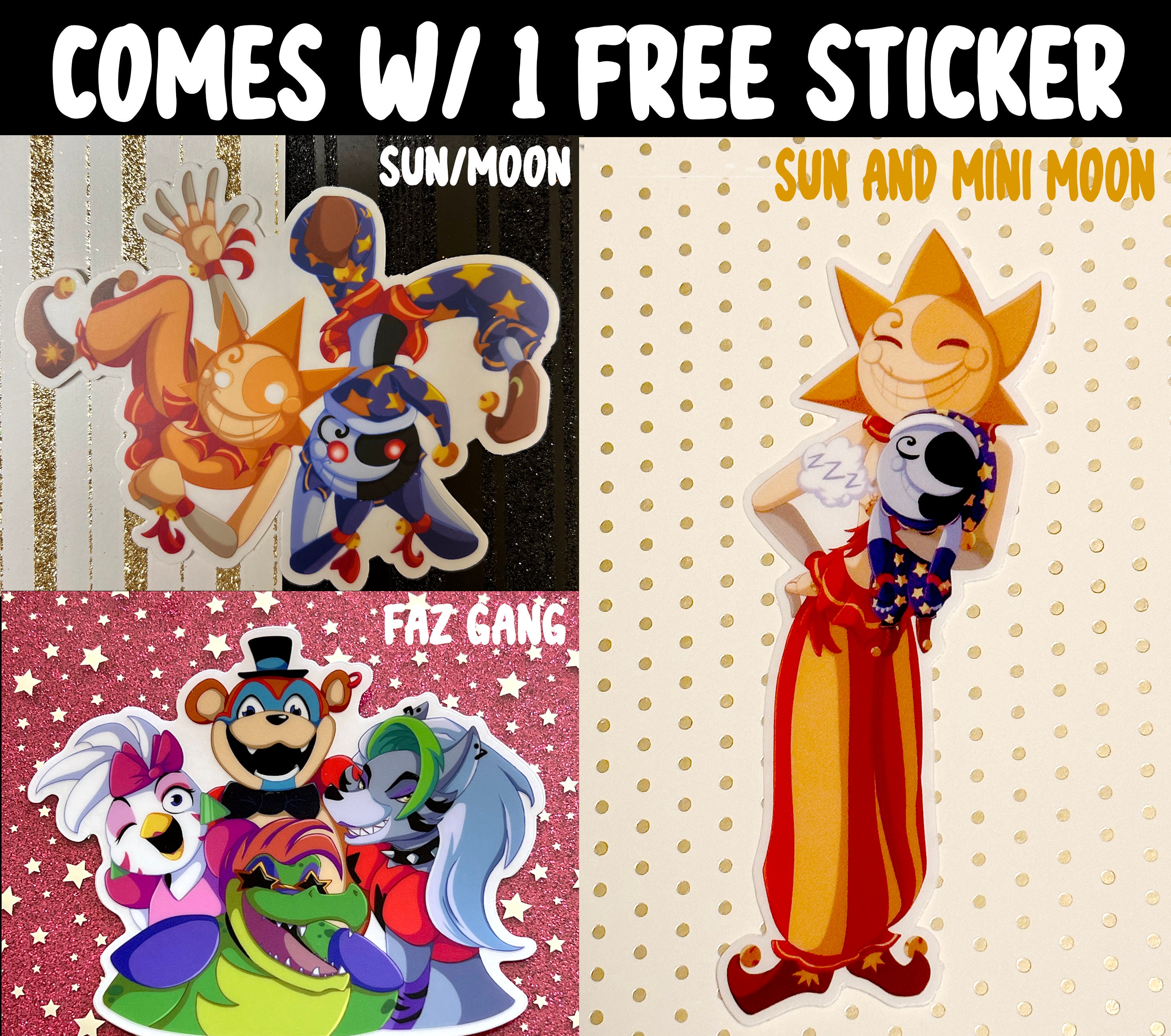 FNAF Security Breach Ver. 2 Enamel Pins Free Sticker - Etsy UK