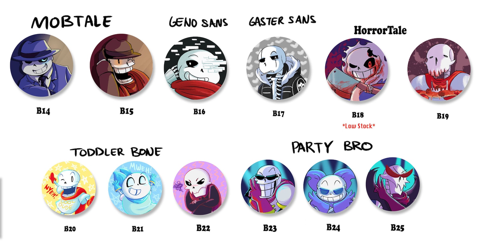 Undertale Aus 1.25 Button Set series 1 2 & 3 - Etsy