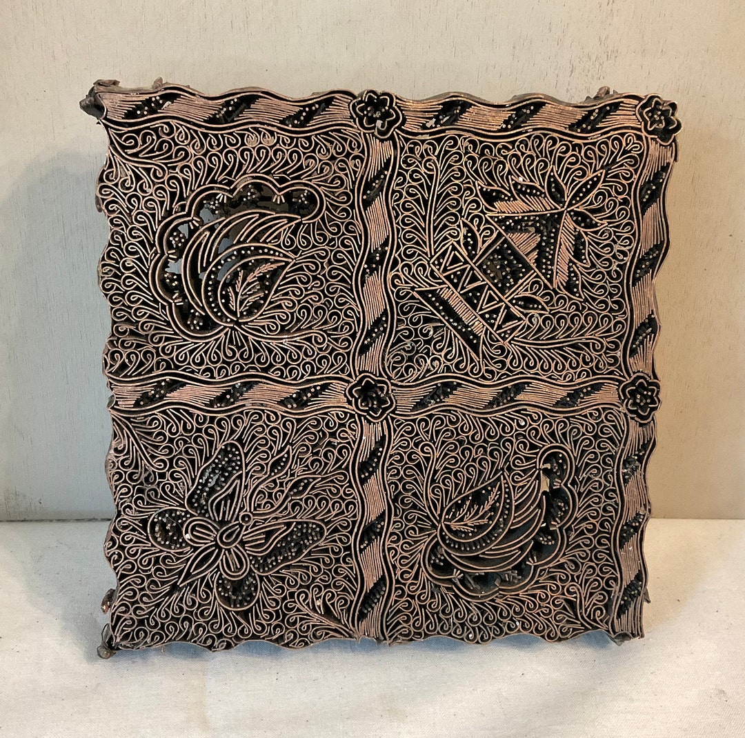 Antique French Indonesian Copper Batik Tjap Printing Blocks ,stamps ...