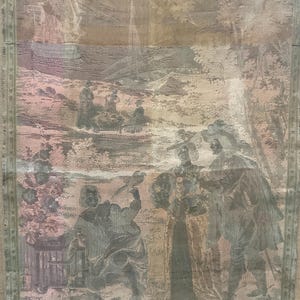 Vintage French Romantic Tapestry – Rococo Pastoral Scene With Ships ...