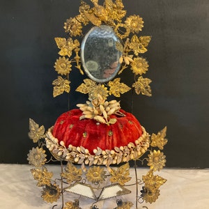 Antique French Globe De Mariee, Wedding Dome Interior, Display Stand ...