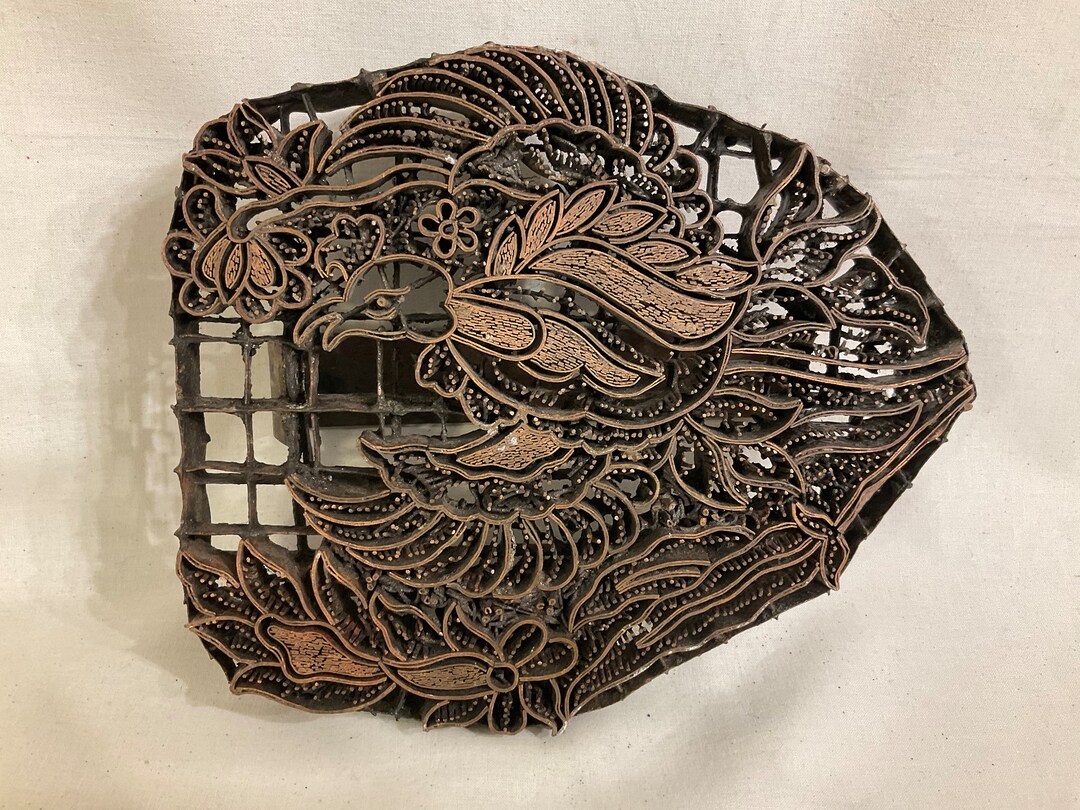 Antique Indonesian Copper Batik Tjaps: Bird Design Textile Printing ...