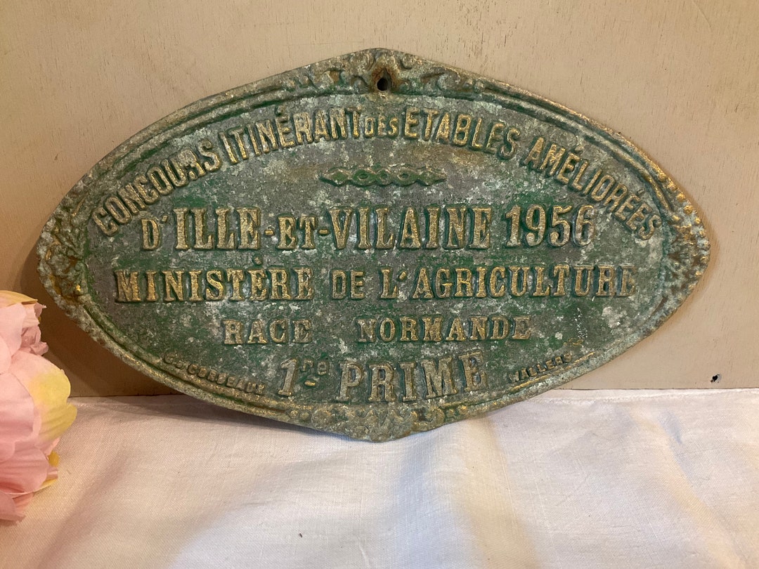 French Vintage Prize Agriculture Plaques , Awards ,1956 Dille-et ...