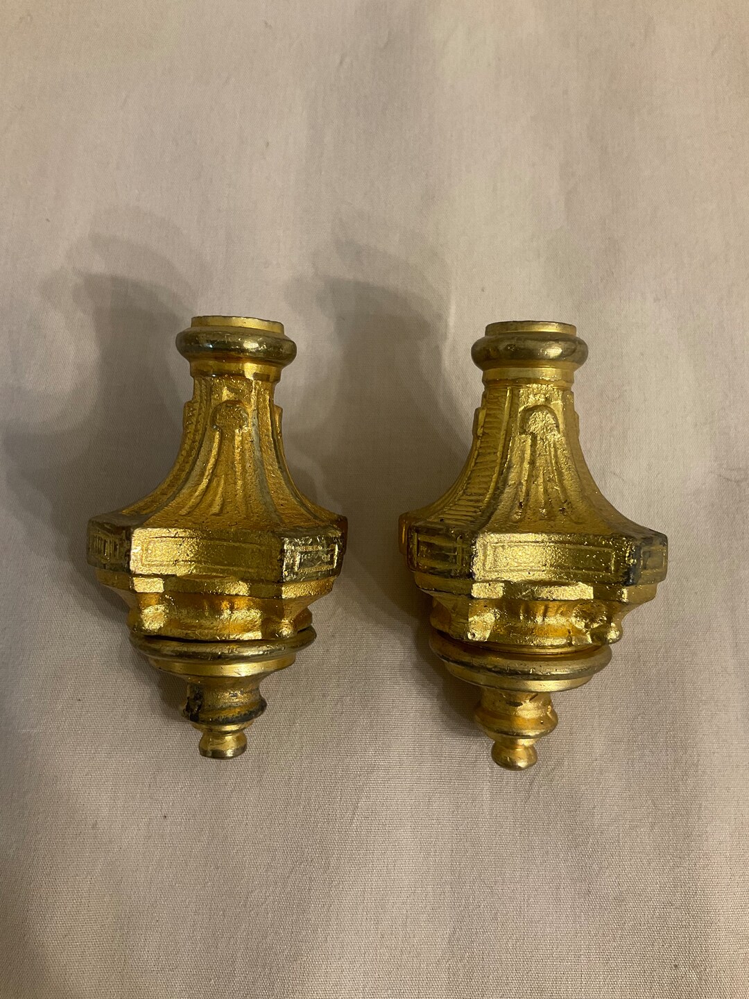 A Pair French Gilt Bronze ,antique Curtain Cord , Blind Pulls , Light ...