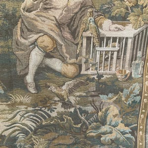 Vintage French Romantic Tapestry – Rococo Pastoral Scene With Ships ...