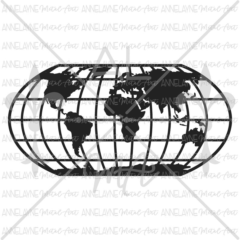 World Map 279999 Metal Cutout Plasma Cut Metal Metal Cut - Etsy.de