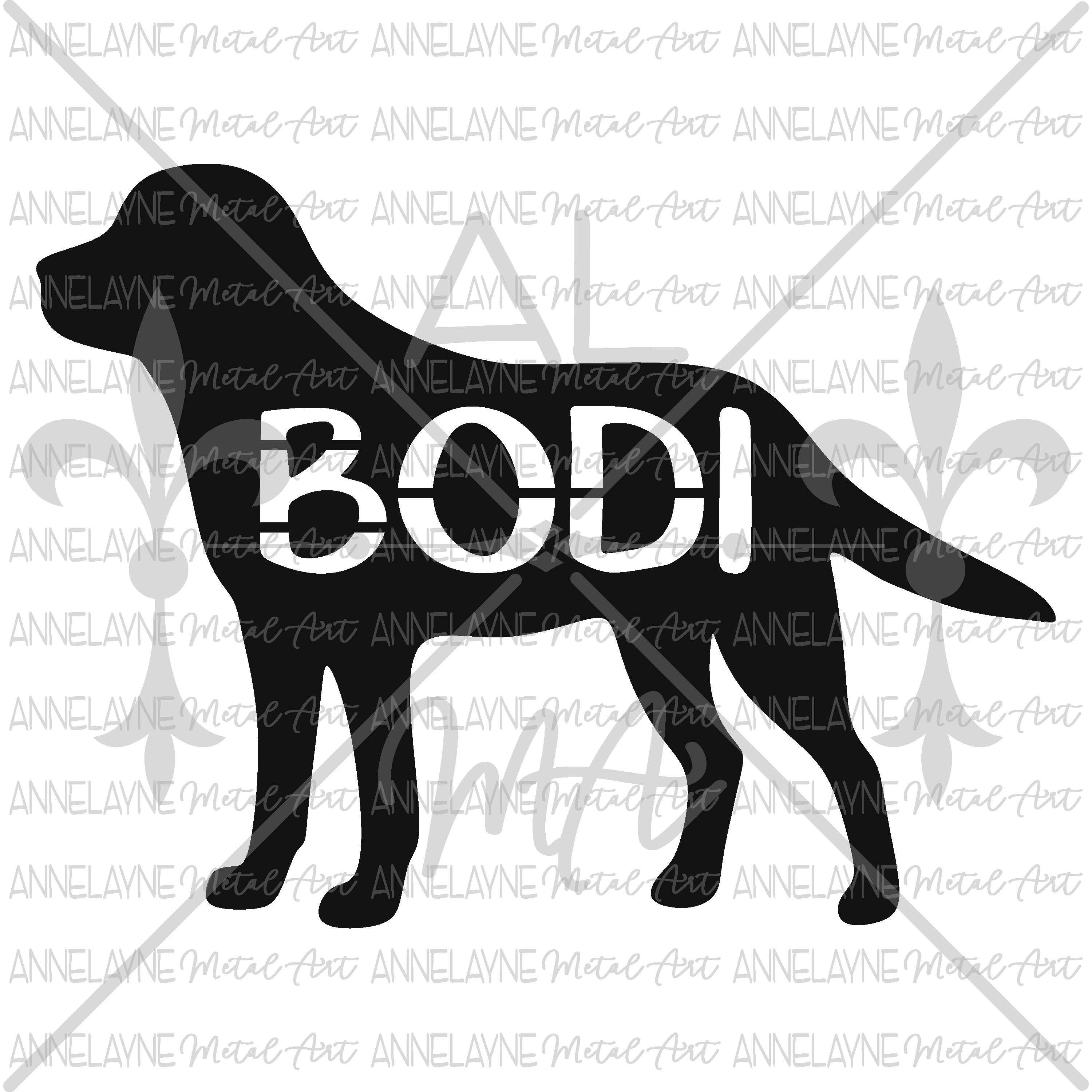 Labrador With Name 230083 Metal Cutout Plasma Cut Metal | Etsy