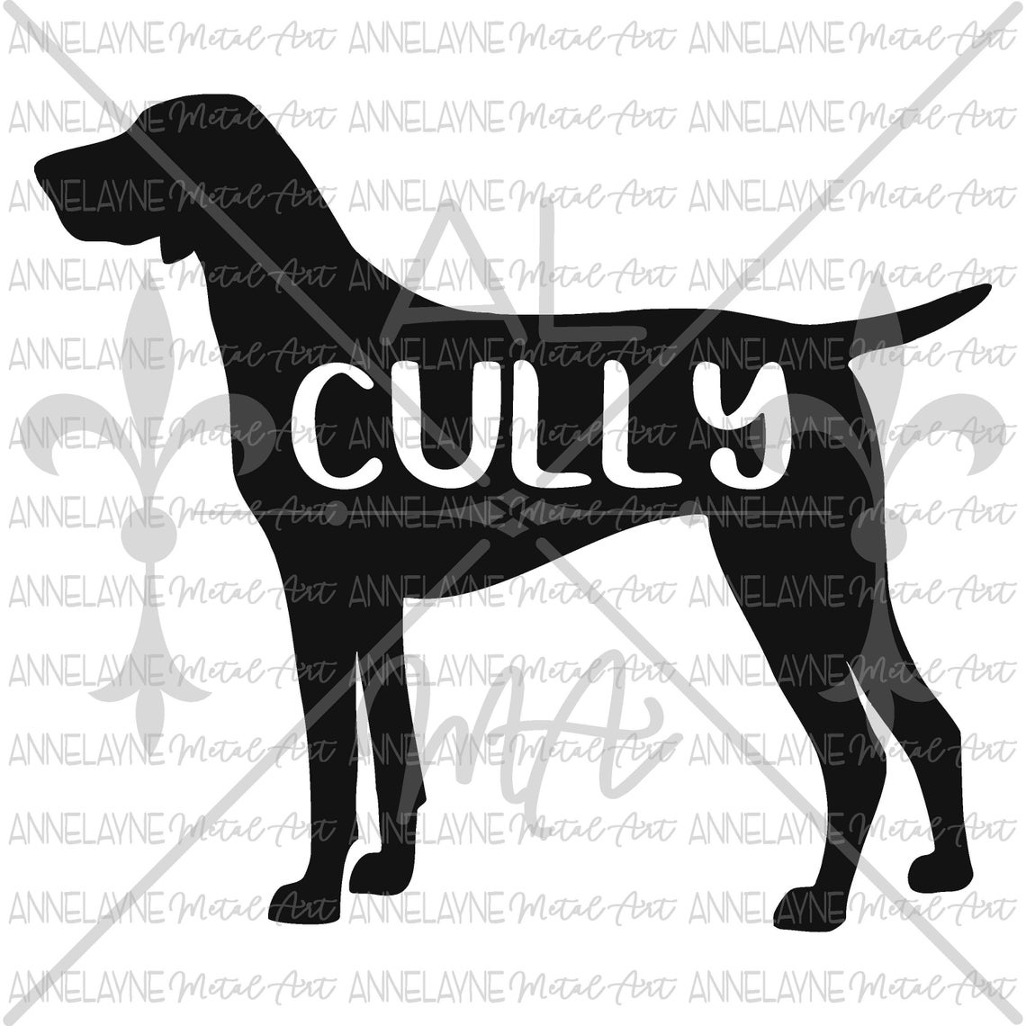 German Shorthaired Pointer w/ Name 230098 Metal Cutout | Etsy